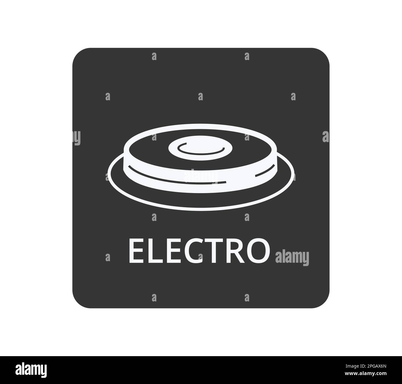 Isolated electro cooking symbol on black background Stock Vector Image ...