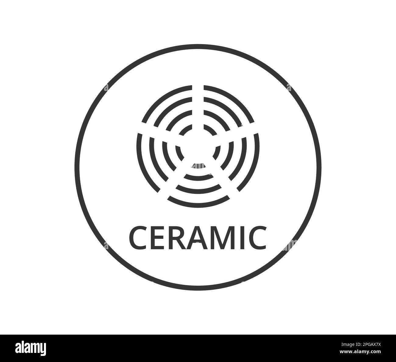 Ceramic cooking symbol in a circle. Vector Illustration. Flat design ...