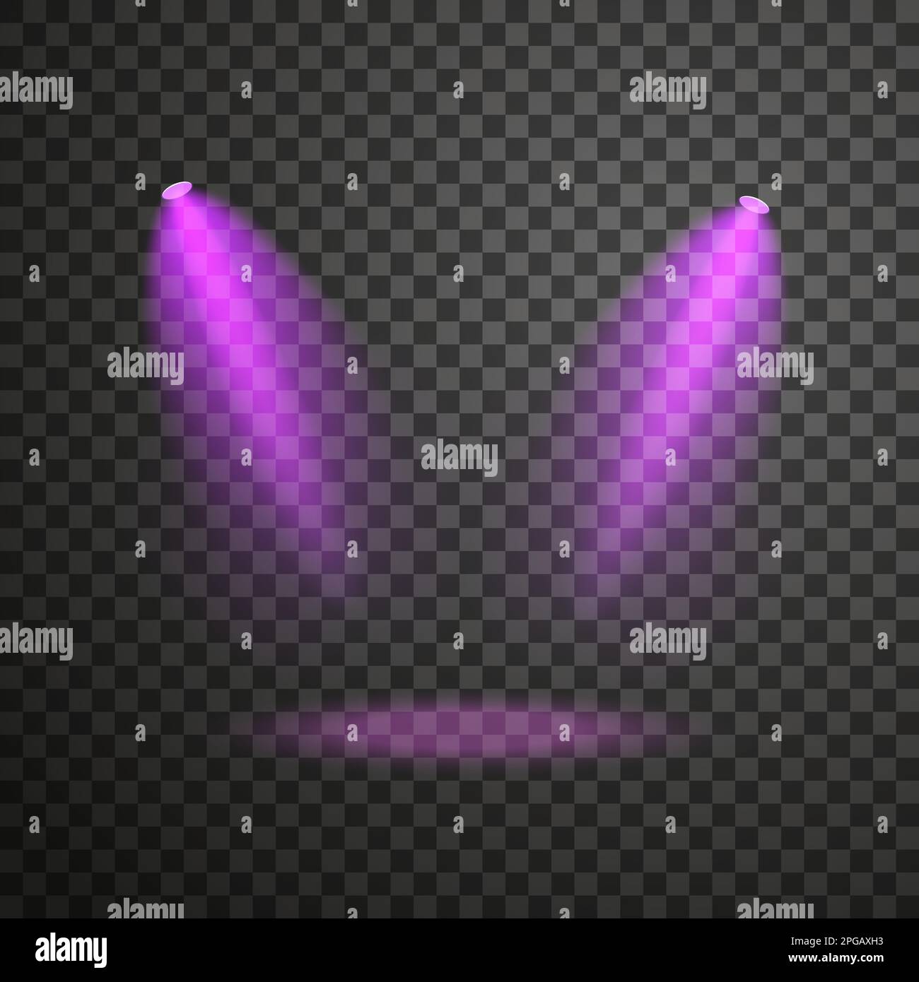 Purple scene spotlight isolated on transparent backdrop Stock Vector ...