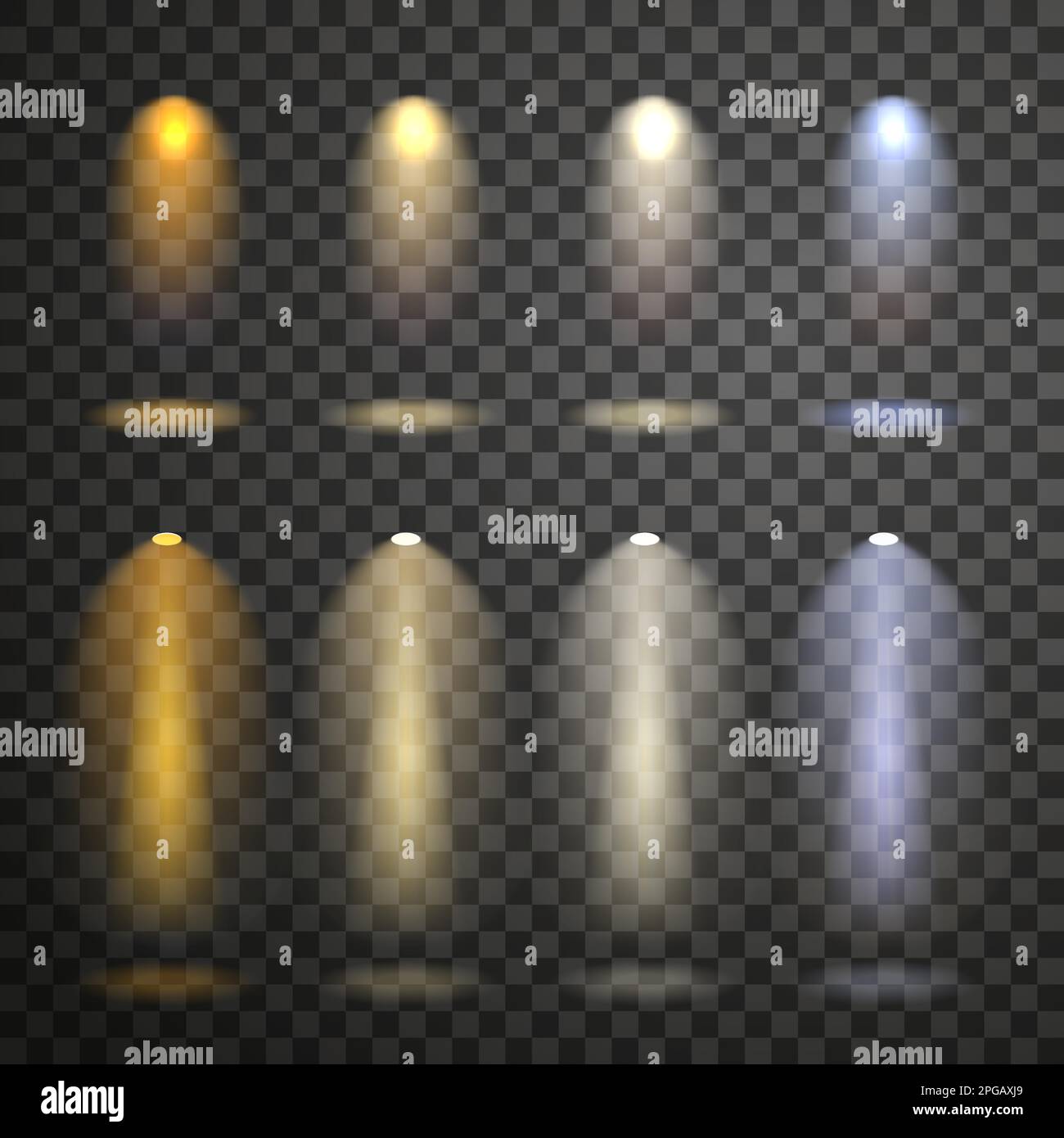 Set of abstract electric light effects. Vector illustration Stock ...