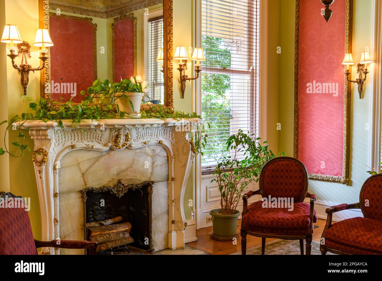 NEW ORLEANS, LA, USA - MARCH 14, 2023: Luxurious parlor in the Milton H ...