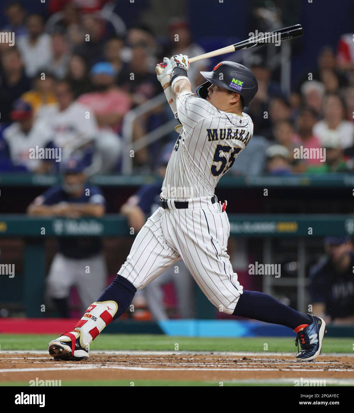 Japan's Munetaka Murakami homers in the 2nd inning of the World ...