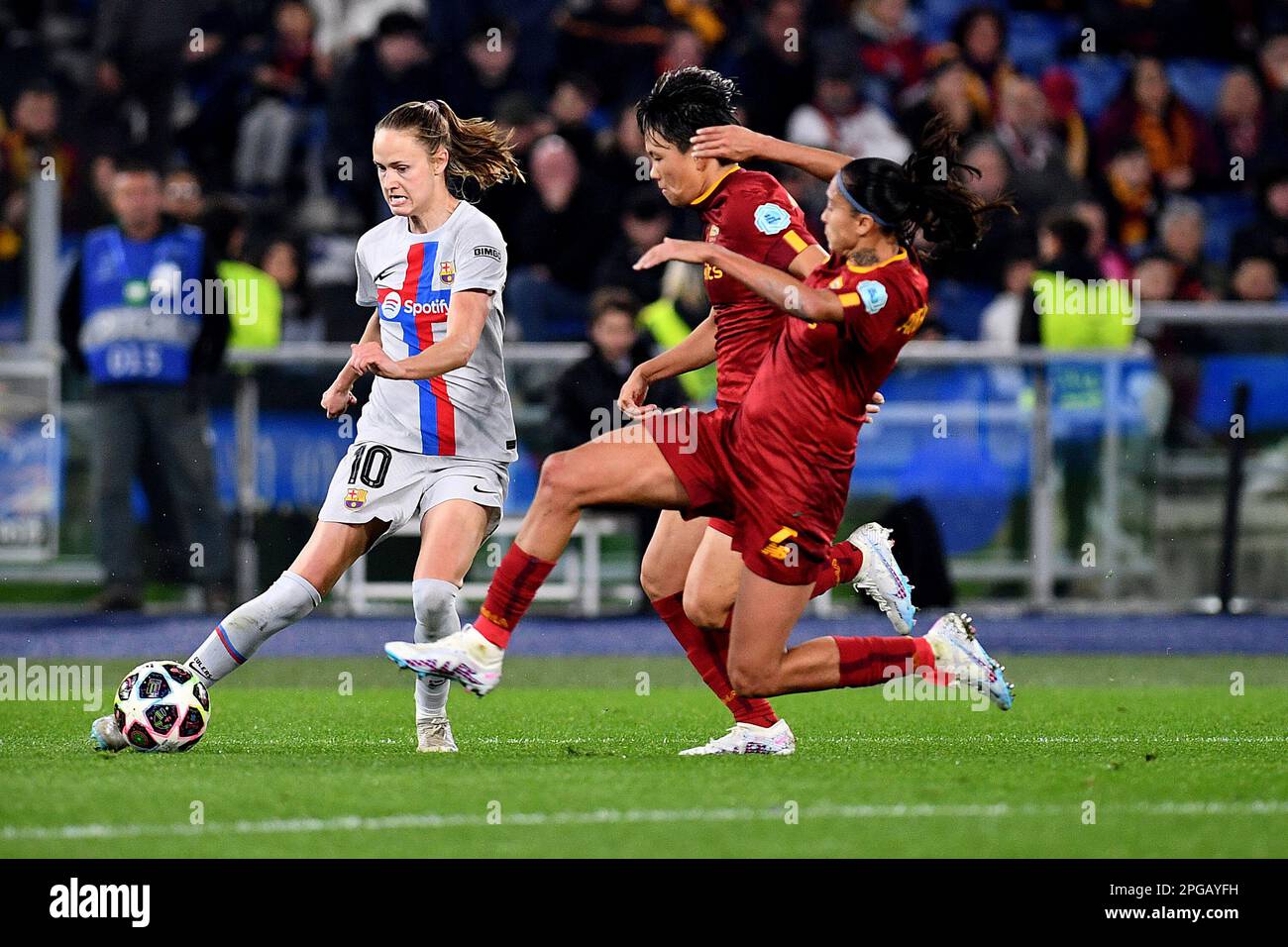 Caroline Graham Hansen of FC Barcelona during the UEFA Women’s ...