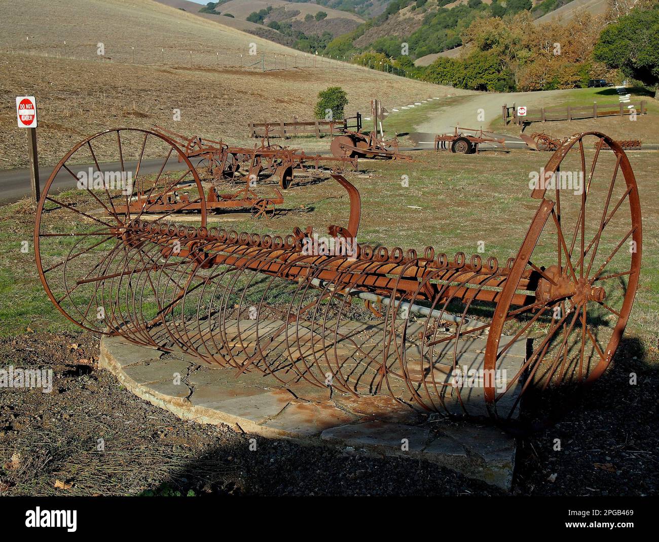 rusty old farming equipment at Garin East Bay Regional park, Hayward ...