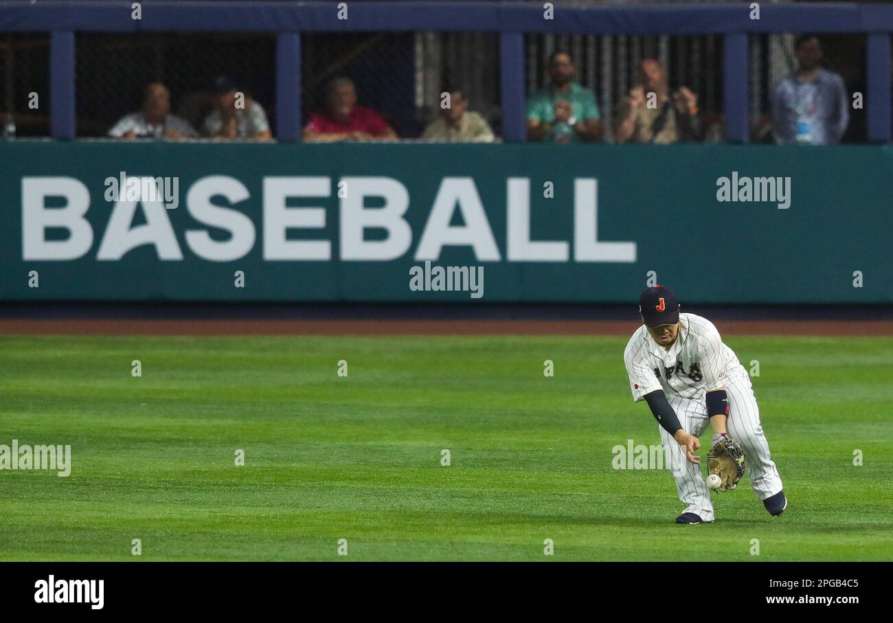 Miami, United States. 21st Mar, 2023. Japan outfielder Kensuke Kondoh ...