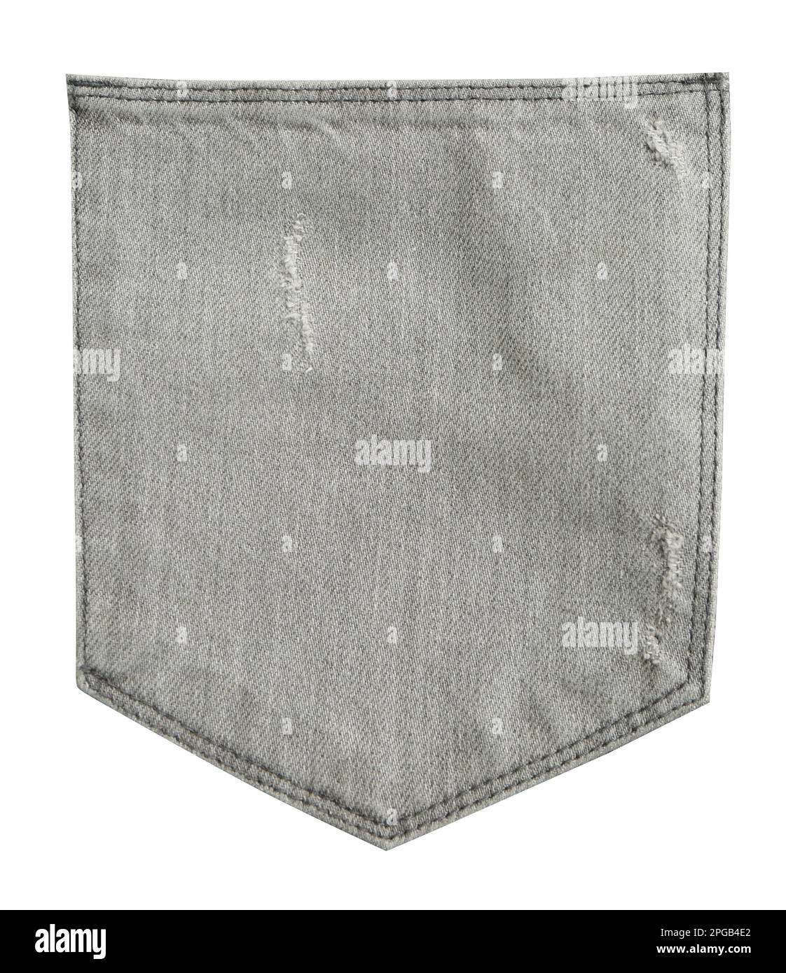 Light grey denim pocket isolated on white Stock Photo - Alamy