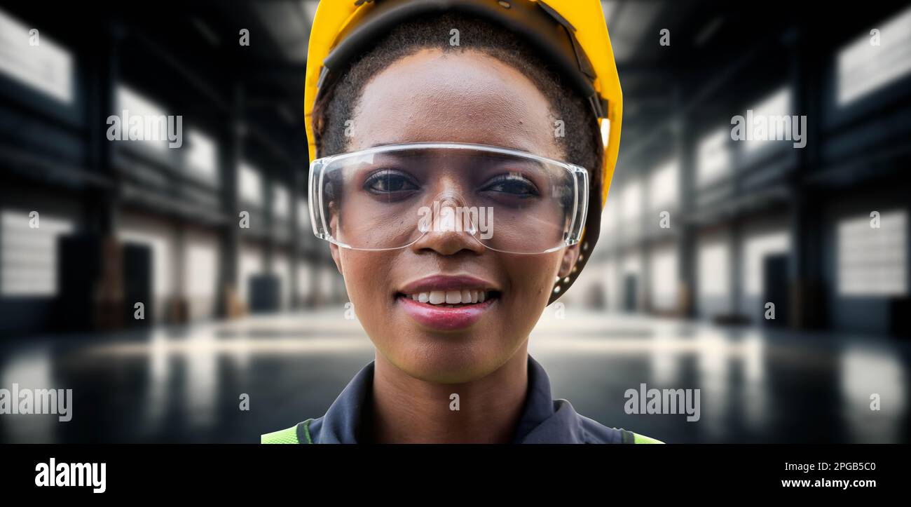 An industry worker portrait at workplace, exceptional industrial job ...