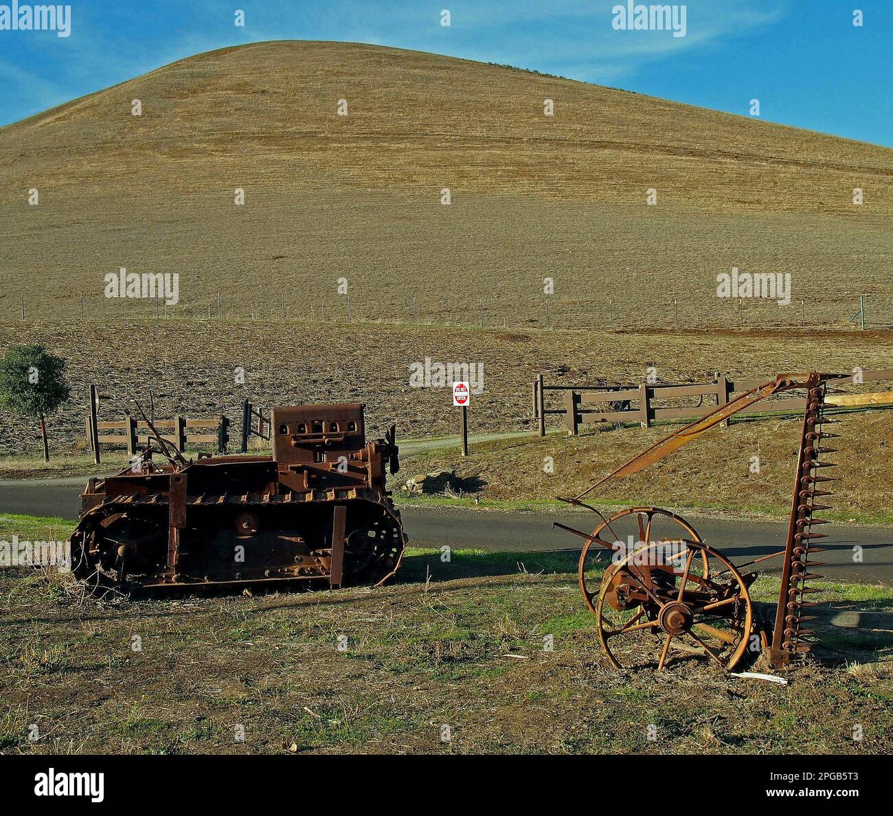 rusty old farming equipment at Garin East Bay Regional park, Hayward ...