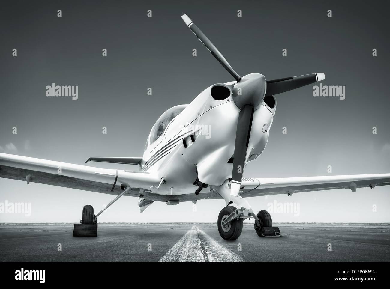 sports plane on a runway Stock Photo - Alamy