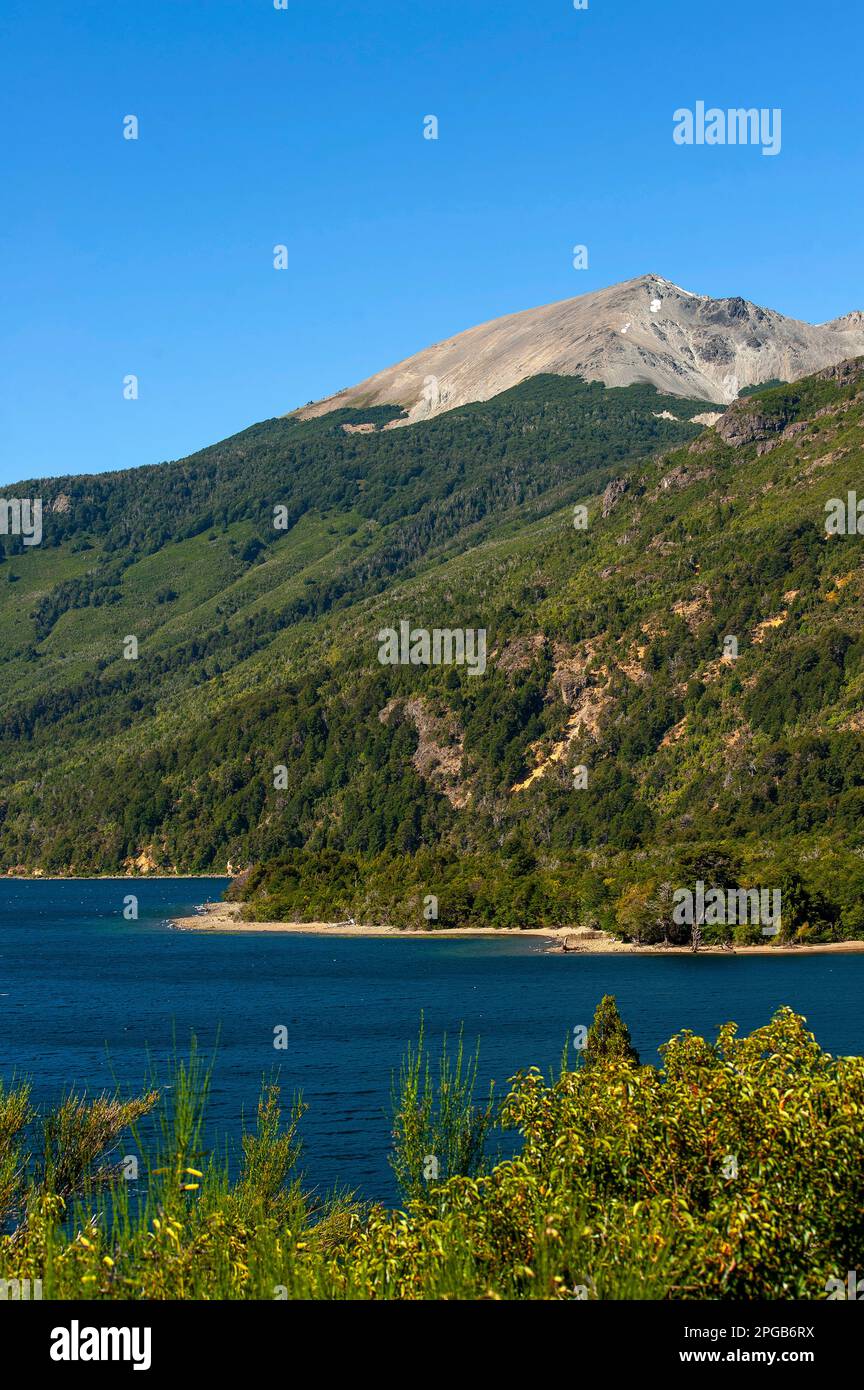 Lake Nauel Huapi as seen from the Ruta 40 near Bariloche, Rio Negro ...