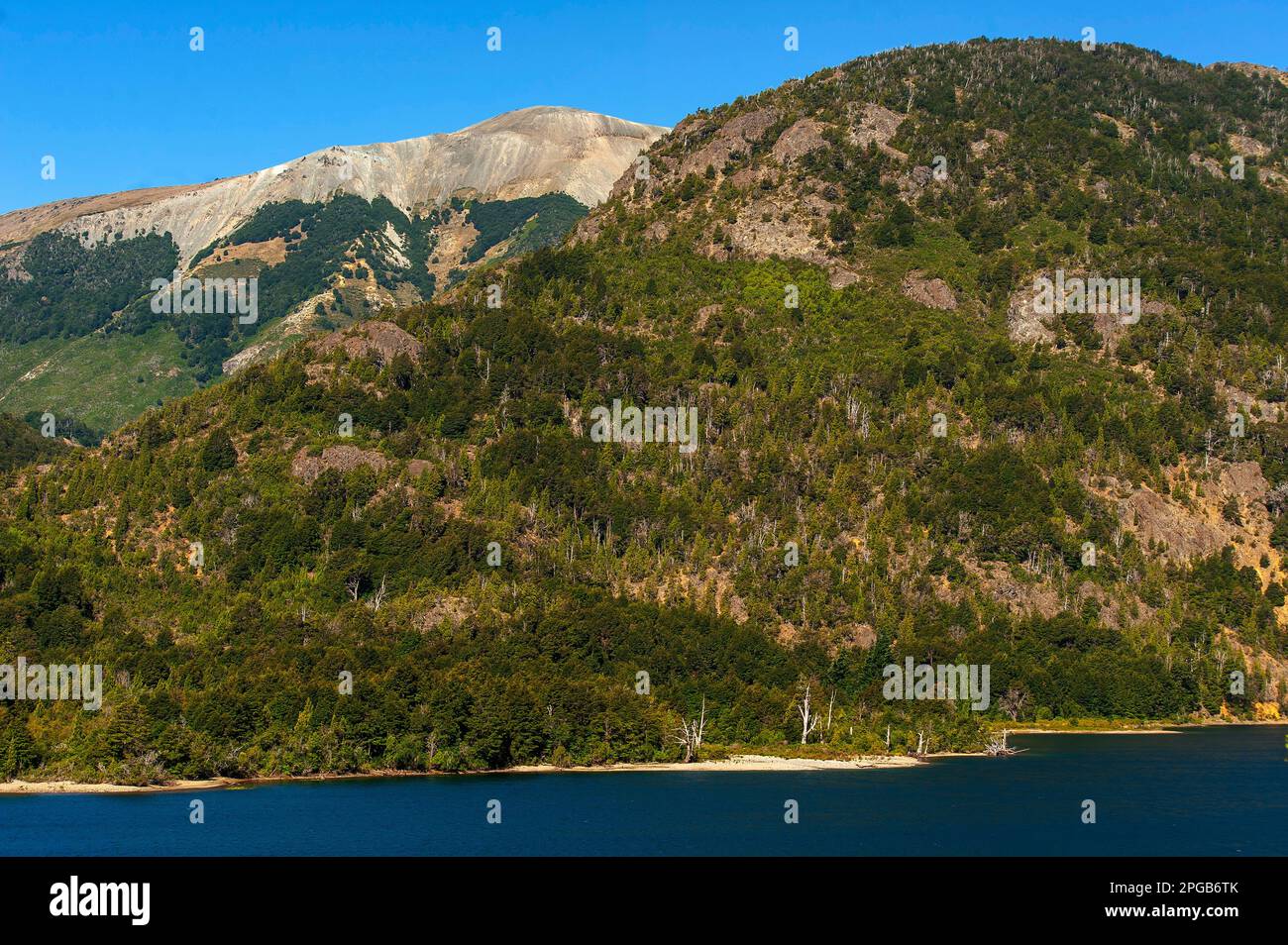 Lake Nauel Huapi as seen from the Ruta 40 near Bariloche, Rio Negro ...