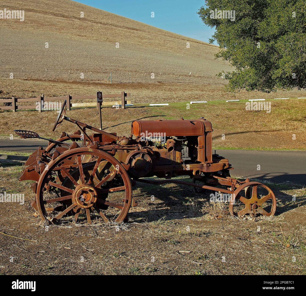 rusty old tractor at Garin East Bay Regional park, Hayward, California ...