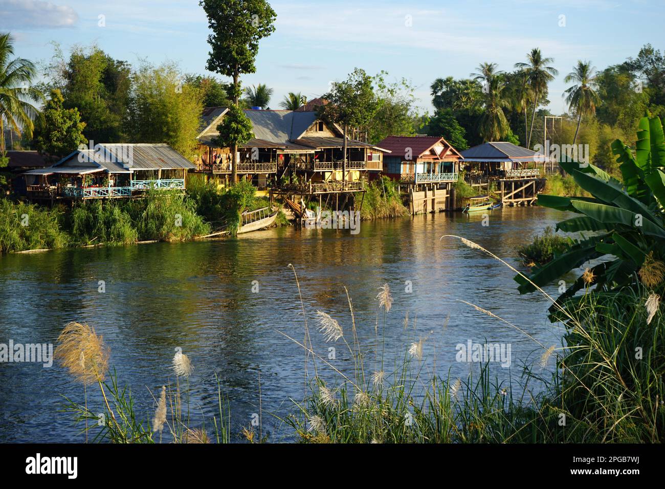 Houses on the Mekong, Don Det, 4000 Islands, Si Phan Don, Mekong ...
