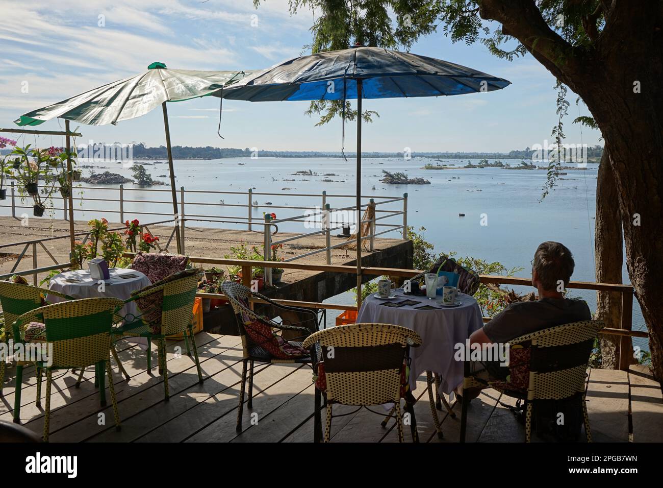 Restaurant on the Mekong, Ban Hang Khon, Don Khon, Mekong, 4000 Islands ...