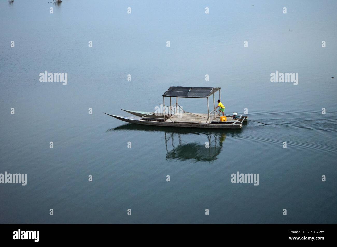 Boat on the Mekong, Don Khon, 4000 Islands, Si Phan Don, Champasak ...