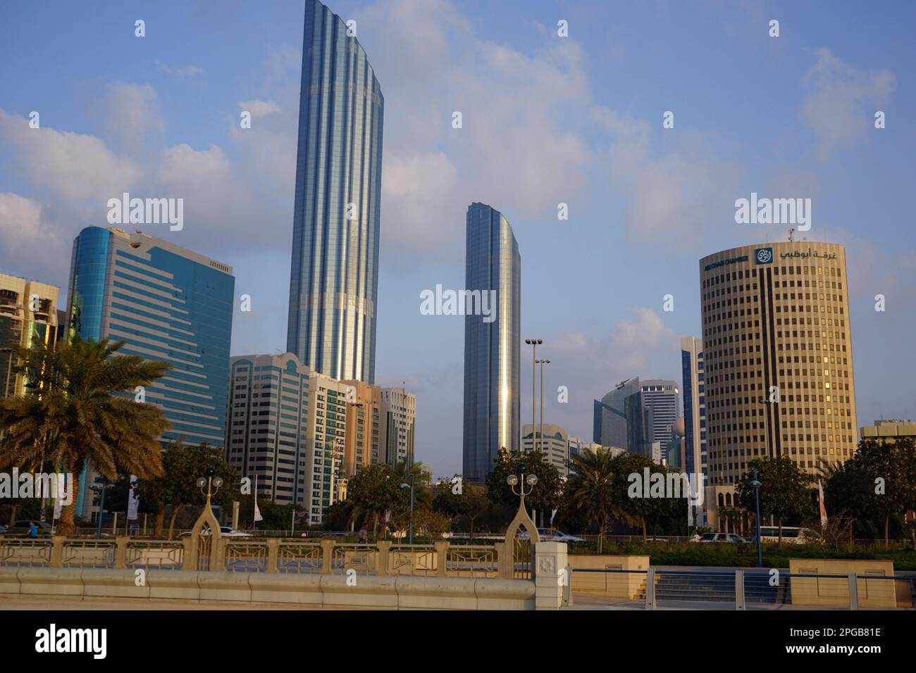 Corniche, Skyscrapers, Abu Dhabi, Emirates Abu Dhabi, United Arab ...