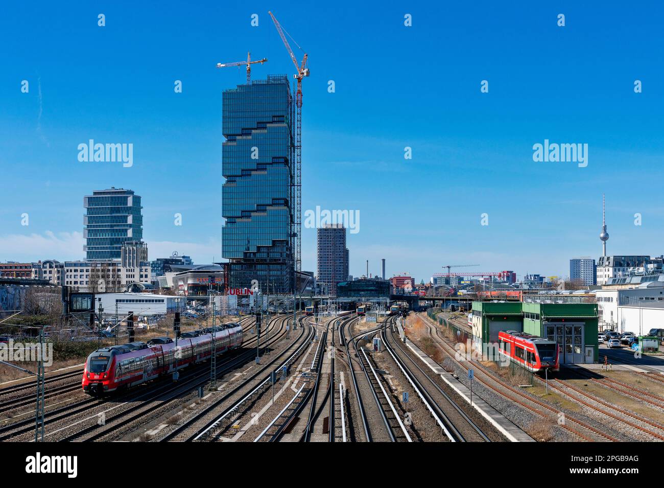 Infrastructure at Warschauer Strasse station, Friedrichshain, Berlin ...