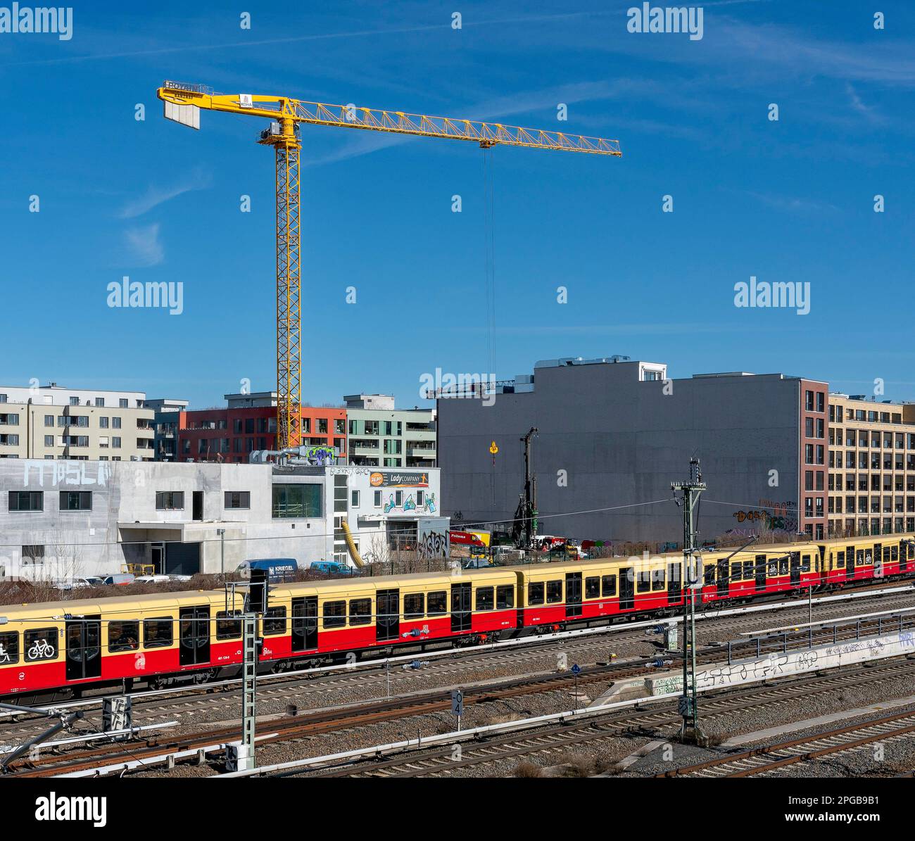 Infrastructure at Warschauer Strasse station, Friedrichshain, Berlin ...