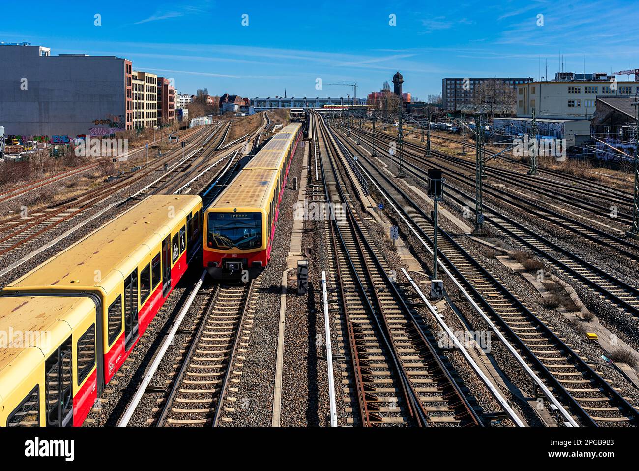 Infrastructure at Warschauer Strasse station, Friedrichshain, Berlin ...
