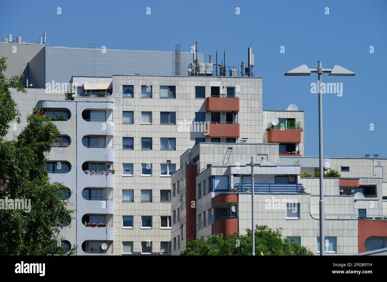 Prefabricated building, Iburger Ufer, Charlottenburg, Berlin, Germany ...