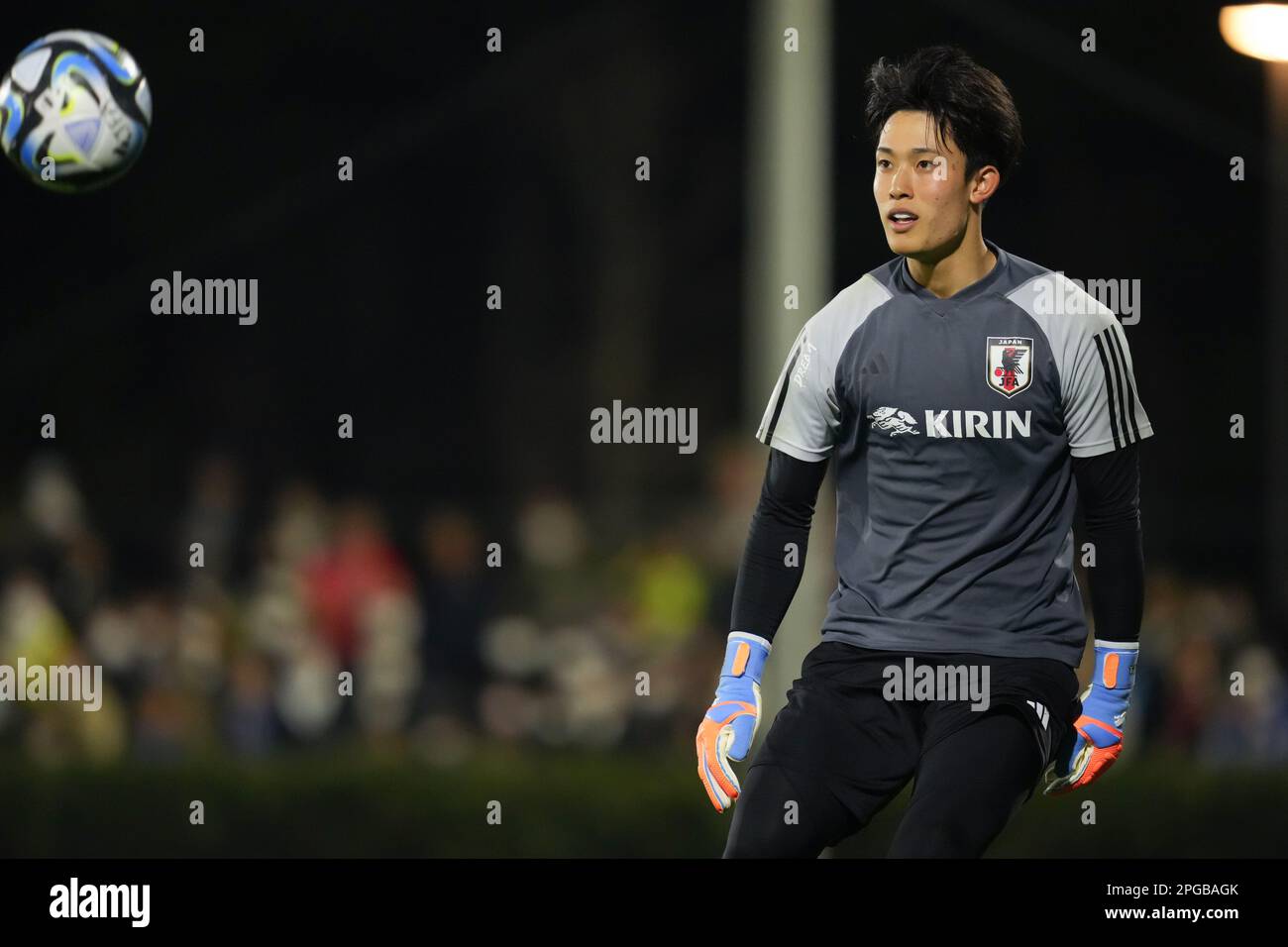 Chiba, Japan. 21st Mar, 2023. Kosei Tani (JPN) Football/Soccer : Japan National team training in ...