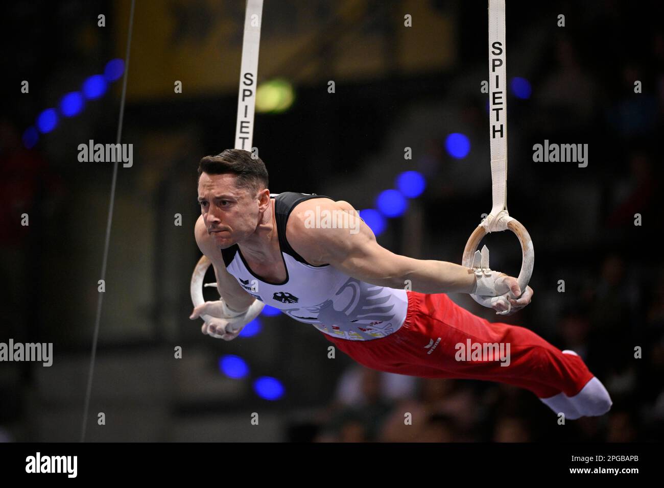 Andreas Toba (GER) rings, EnBW DTB Cup, artistic gymnastics, gymnastics ...