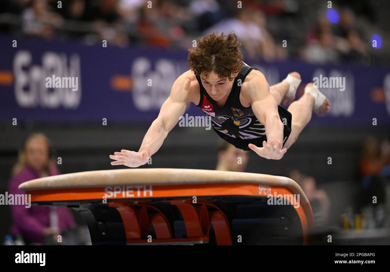 Alexander Kunz (GER) vault, EnBW DTB Cup, artistic gymnastics ...