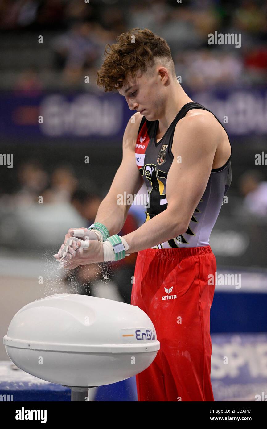 Alexander Kunz (GER) Magnesia, EnBW DTB Cup, Artistic Gymnastics, Gymnastics, Porsche Arena ...