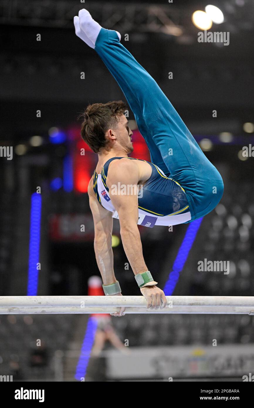 Heath Thorpe (AUS) parallel bars, EnBW DTB Cup, artistic gymnastics ...