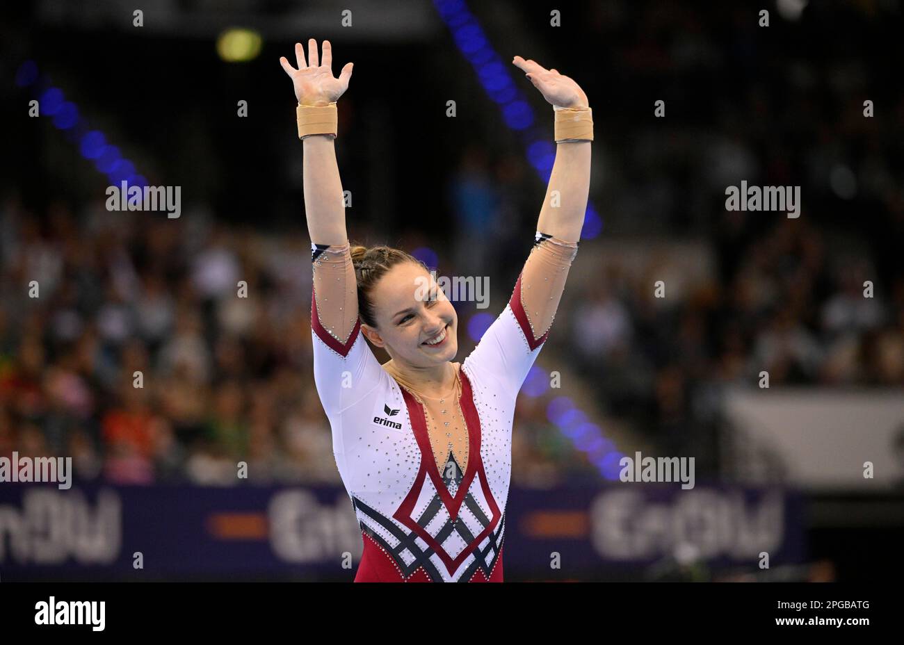Sarah Voss (GER) jubilation, joy, EnBW DTB Cup, artistic gymnastics ...