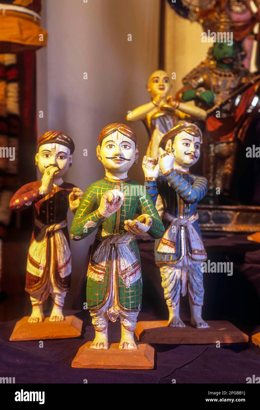 Doll display of kolu during the Navratri festival in Tamil Nadu, South ...