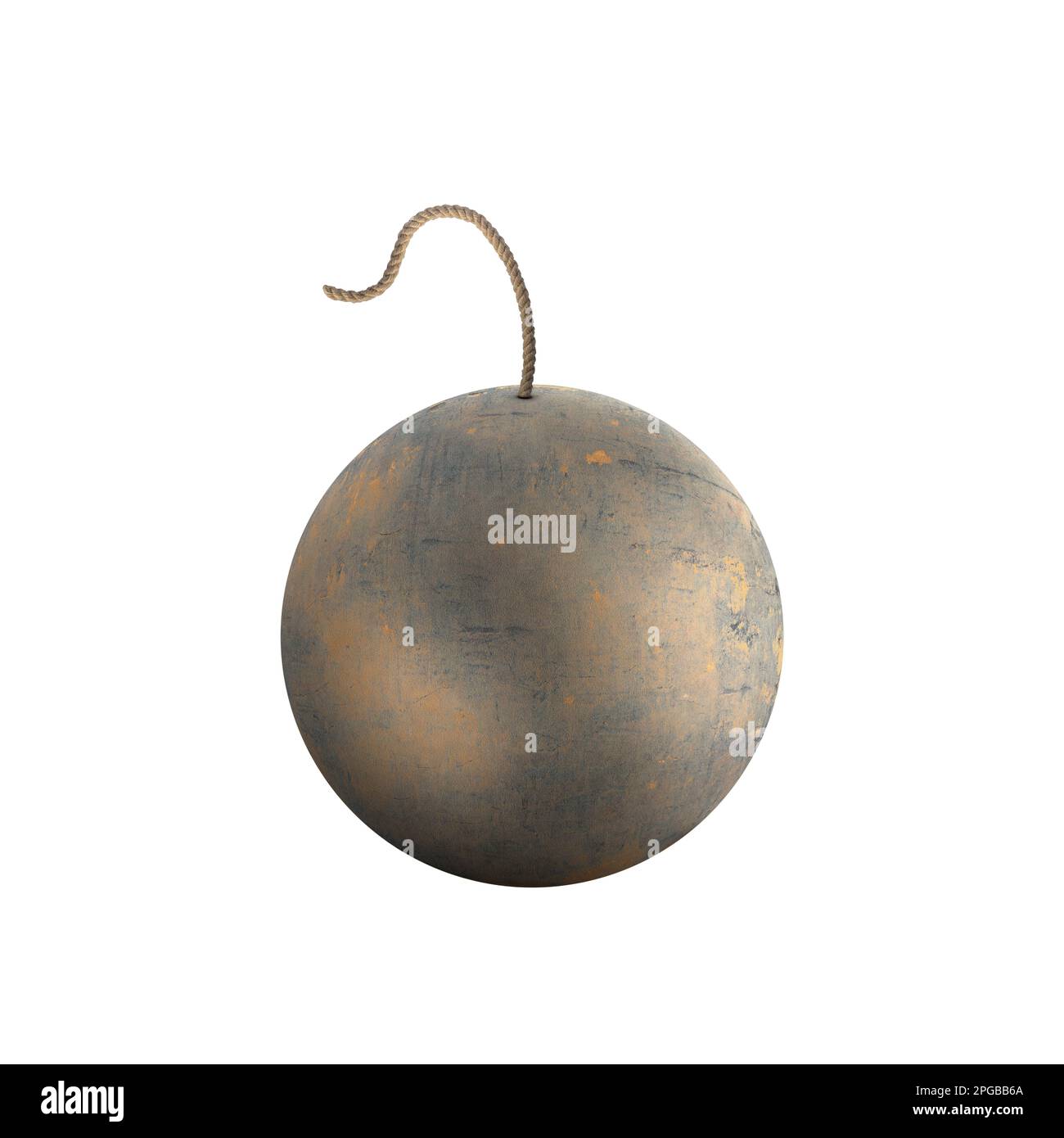 Ball bomb on white background Stock Photo - Alamy