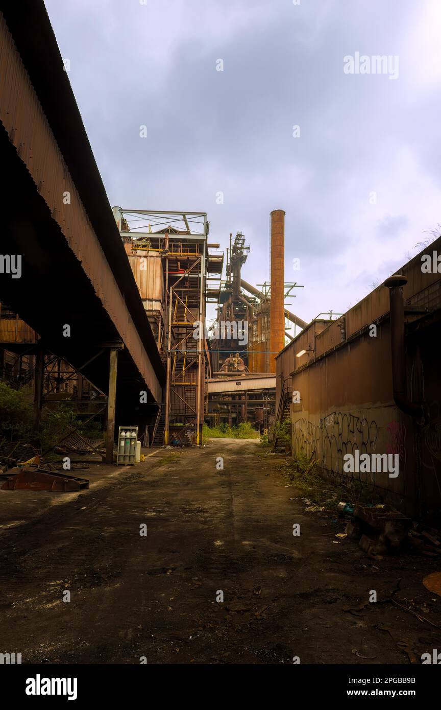 Blast furnace, Haut Fourneau B, Liege, Belgium Stock Photo - Alamy