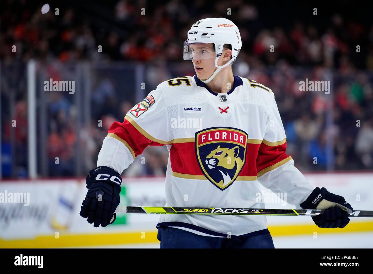 Florida Panthers' Anton Lundell plays during an NHL hockey game ...