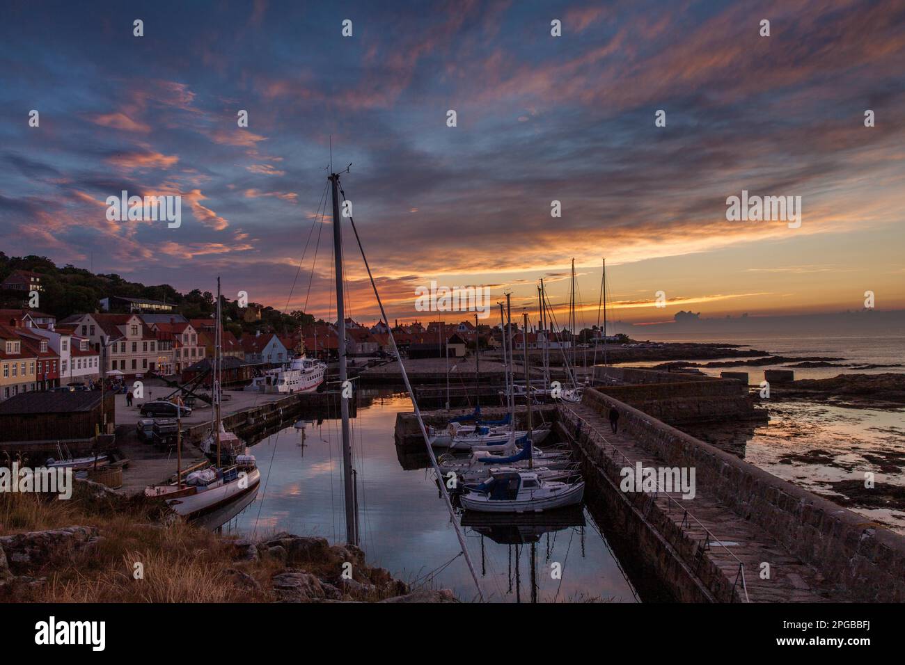 Gudhjem harbour denmark hi-res stock photography and images - Alamy