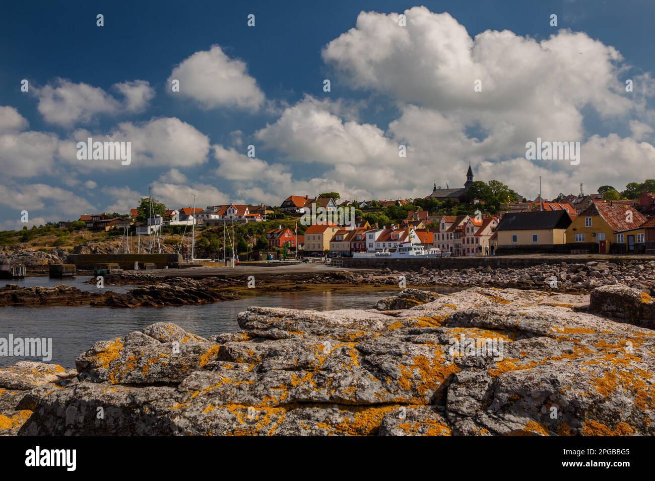 Harbour, Gudhjem, Bornholm Island, Denmark Stock Photo - Alamy