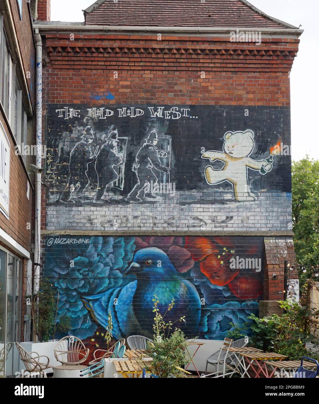 The Mild Mild West by Banksy, and Vogel, Street Art, Bristol, England ...