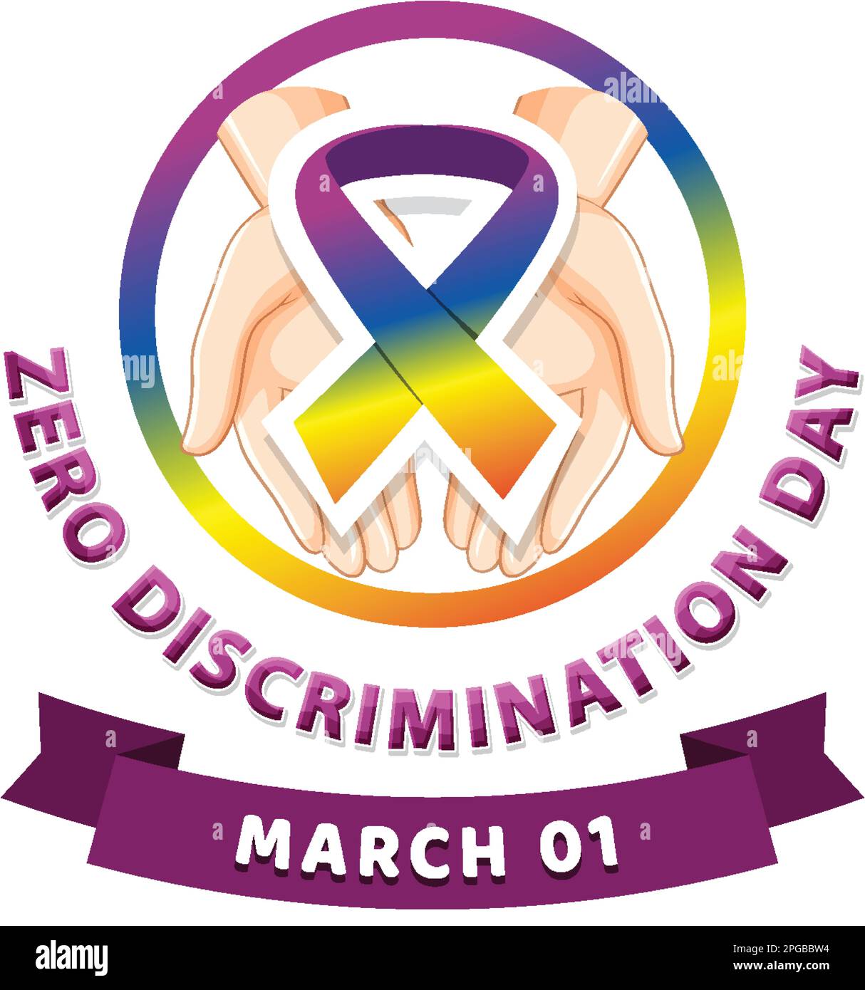 Zero discrimination day banner design illustration Stock Vector Image ...