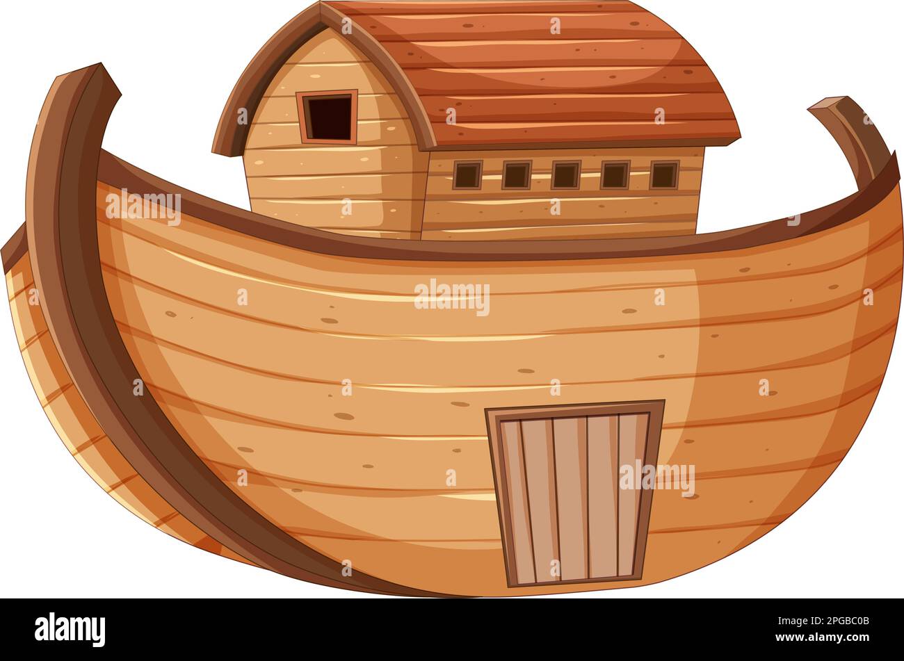 Noah's Ark without Animals Vector illustration Stock Vector Image & Art ...