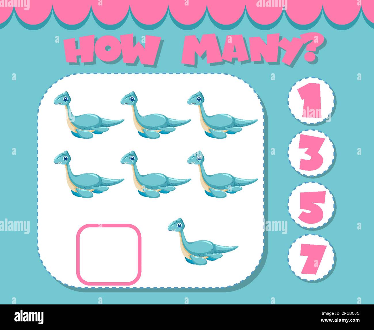 Counting Game for Kindergarten Kids illustration Stock Vector Image ...