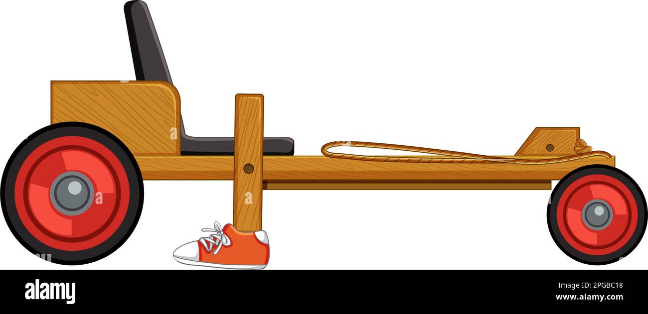 Isolated Billy cart cartoon illustration Stock Vector Image & Art - Alamy