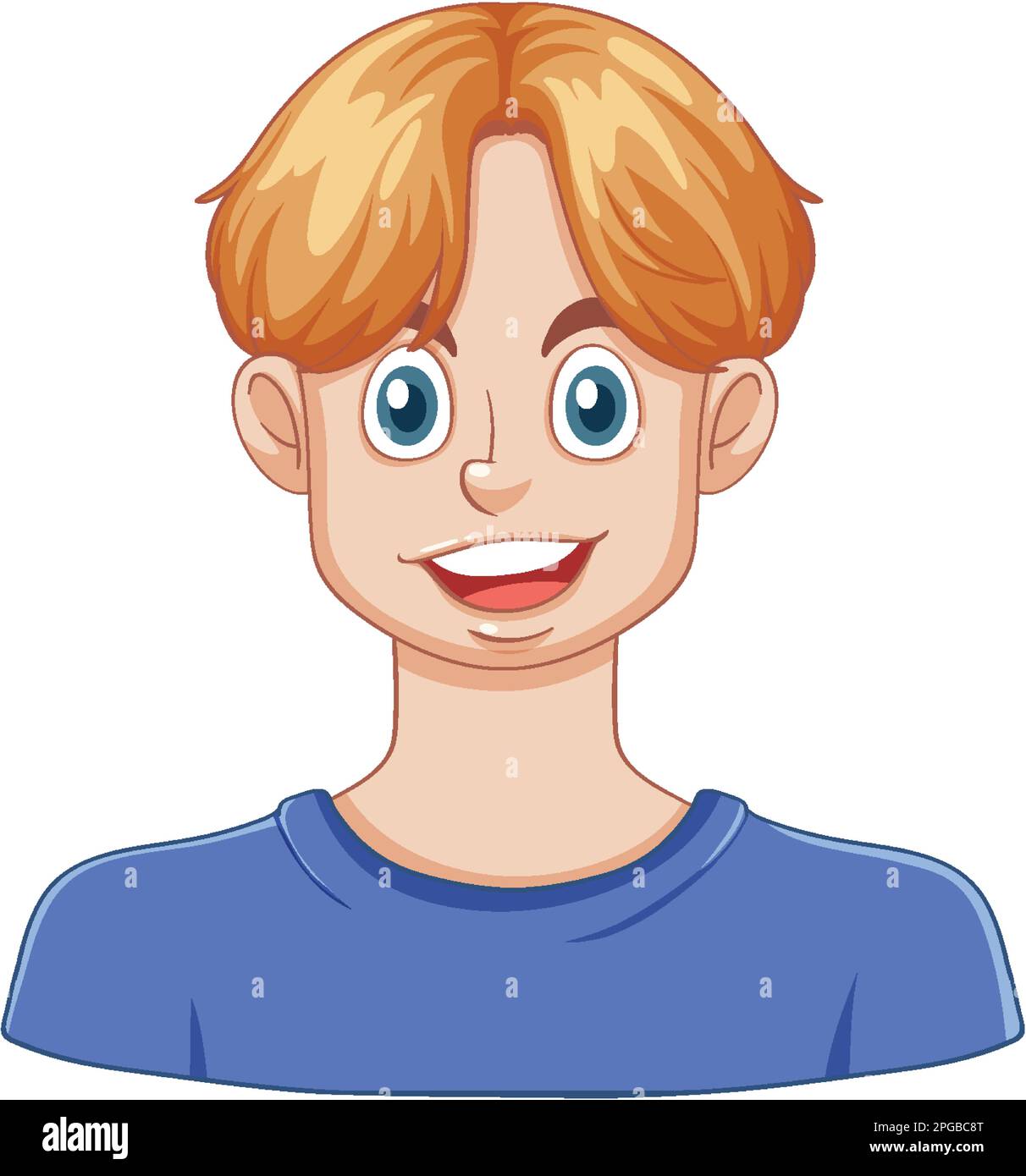 Teen Boy with Smile Face illustration Stock Vector Image & Art - Alamy