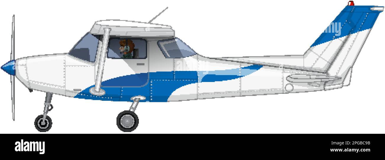 Single Engine Light Aircraft Vector illustration Stock Vector Image ...