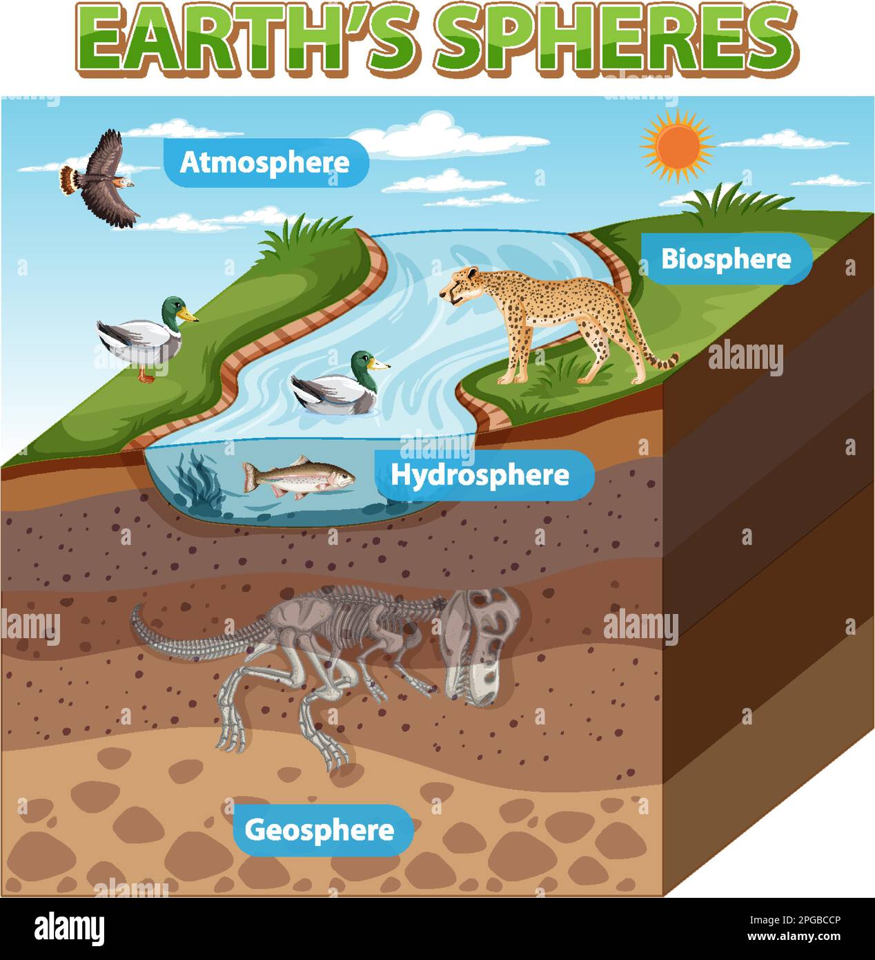 Diagram showing Earths Sphere illustration Stock Vector Image & Art - Alamy