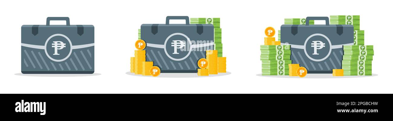 Philippine Peso Money Case Icons Stock Vector Image & Art - Alamy