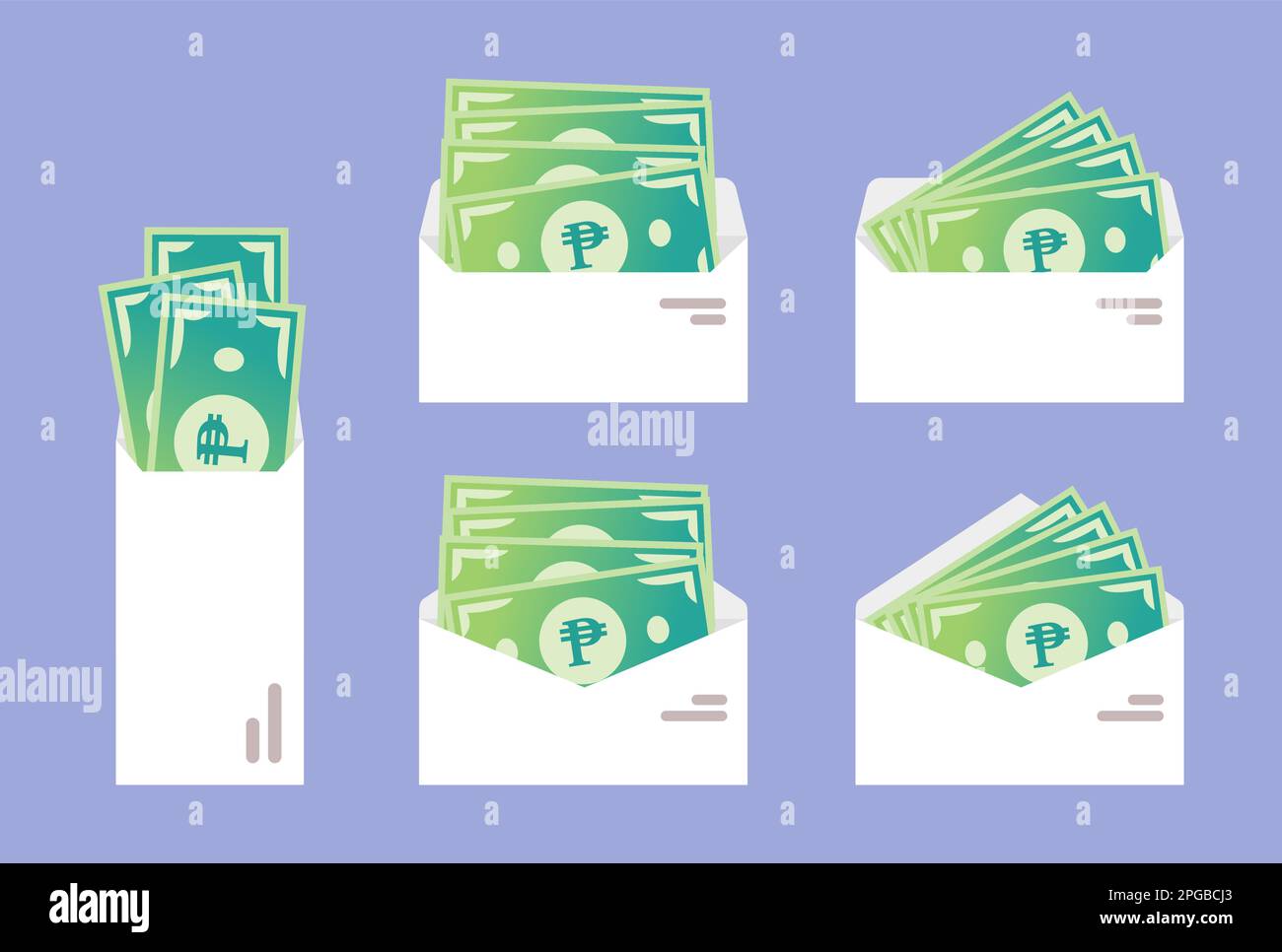 Philippine Peso Money in Envelope Stock Vector Image & Art - Alamy