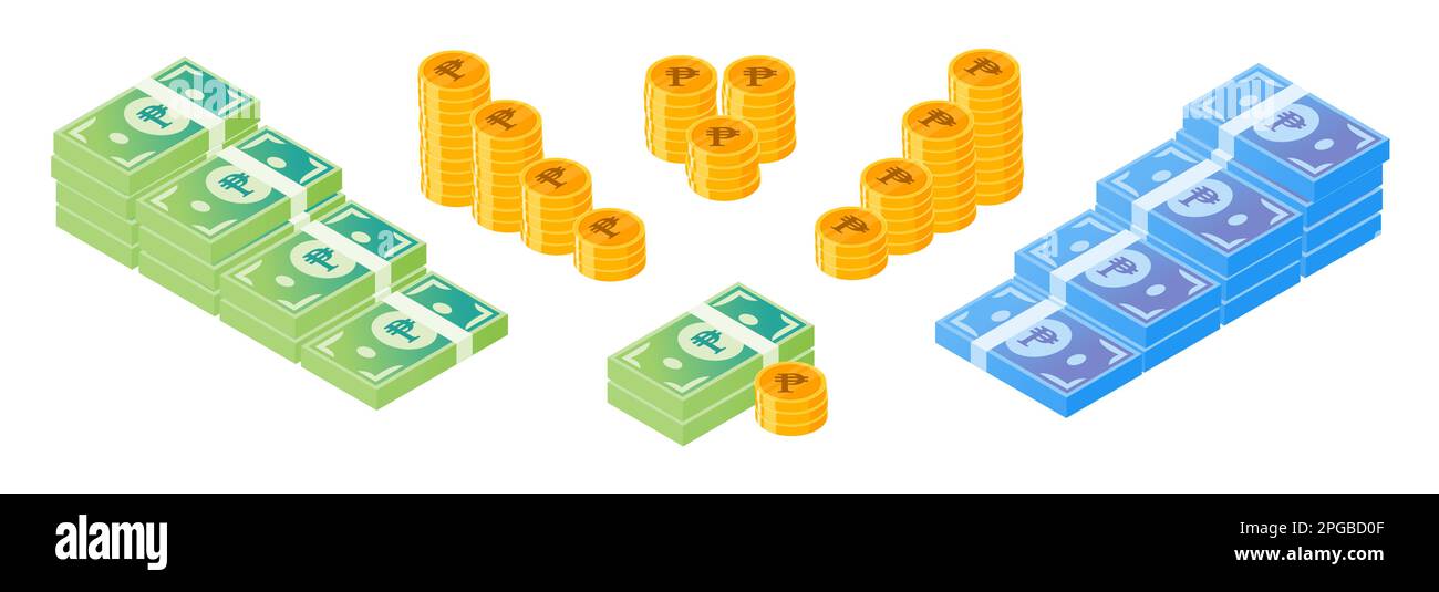 Philippine Peso Money and Coin Bundle Set Stock Vector Image & Art - Alamy