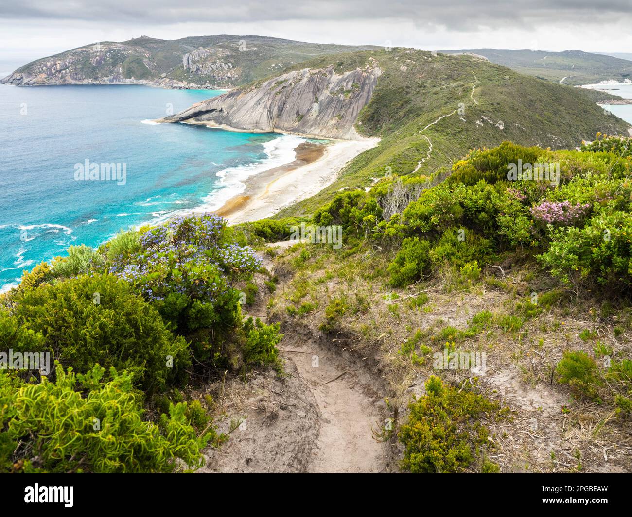 Bald Head walking route and the Flinders Peninsula above the Southern ...