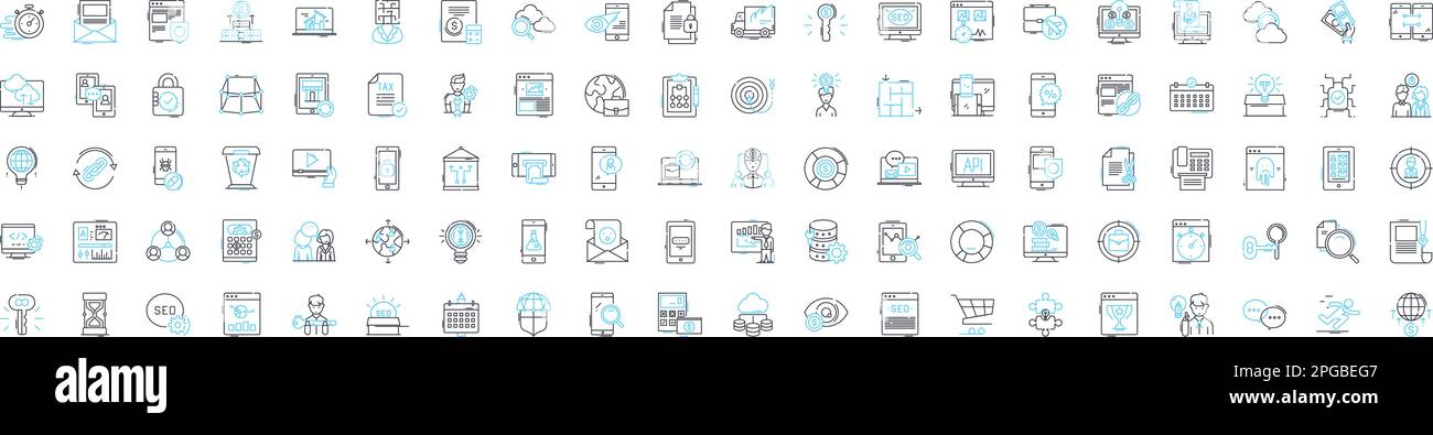 Training and development vector line icons set. Training, Development ...