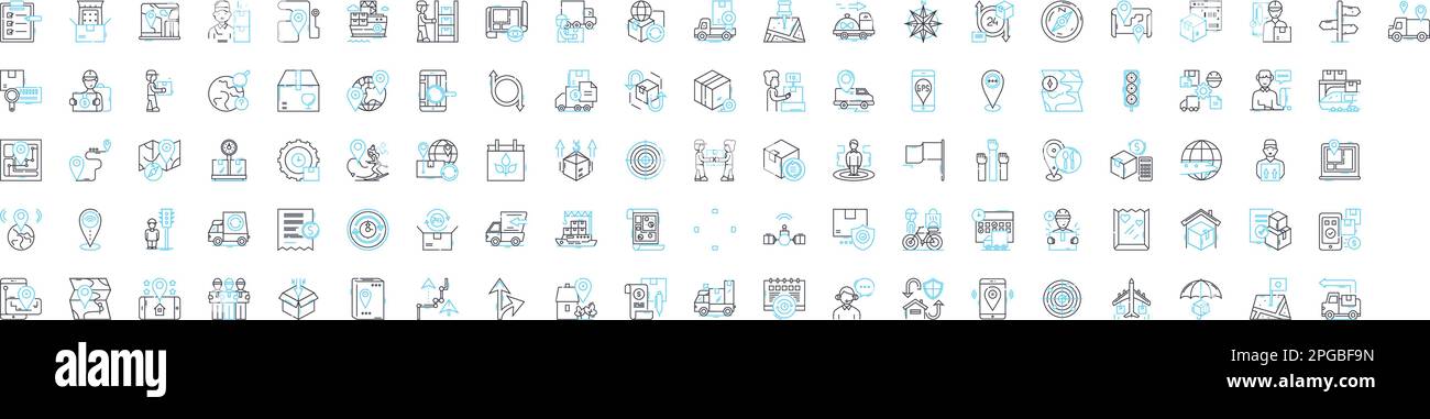 Map Location Vector Line Icons Set Map Location Coordinates Geography Track Find Position